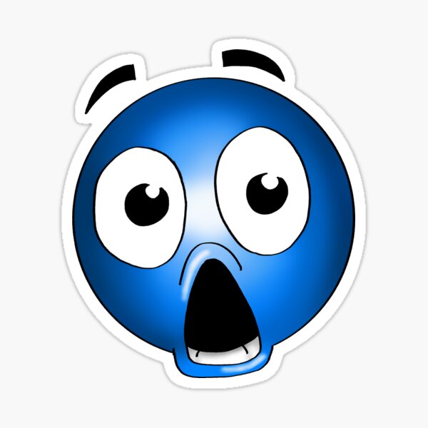 "Blue emoji meme" Sticker for Sale by Gummybearzz | Redbubble
