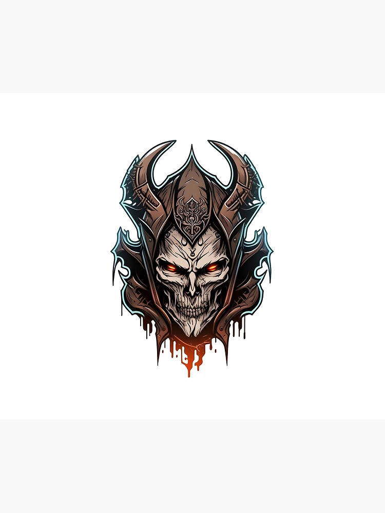 Diablo 4-Inspired Art Sticker Shower Curtain