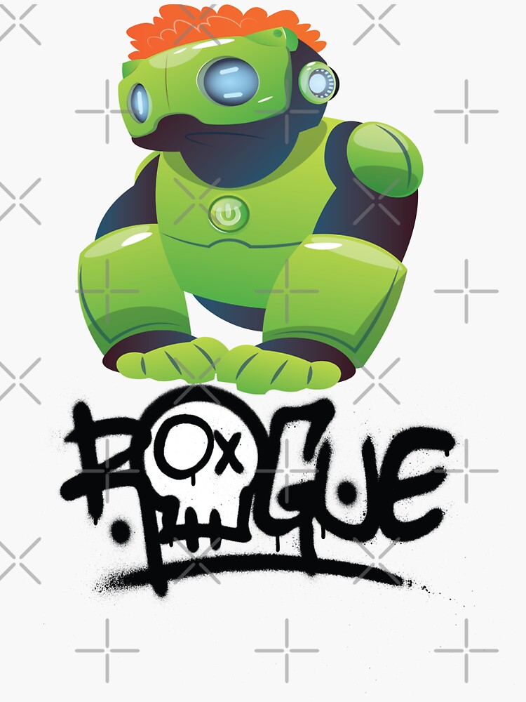 "Robobot "Chatbots" / Green / Chatbot / Rogue" Sticker for Sale by ...