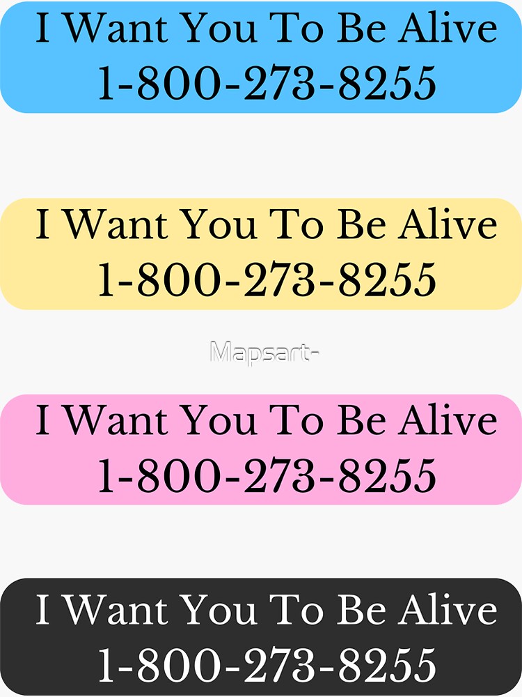 "I want you to be alive Pack stickers" Sticker for Sale by Mapsart ...