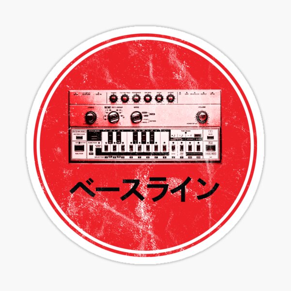 "303 Bassline Synthesizer Vintage Retro Synth Art" Sticker for Sale by ...