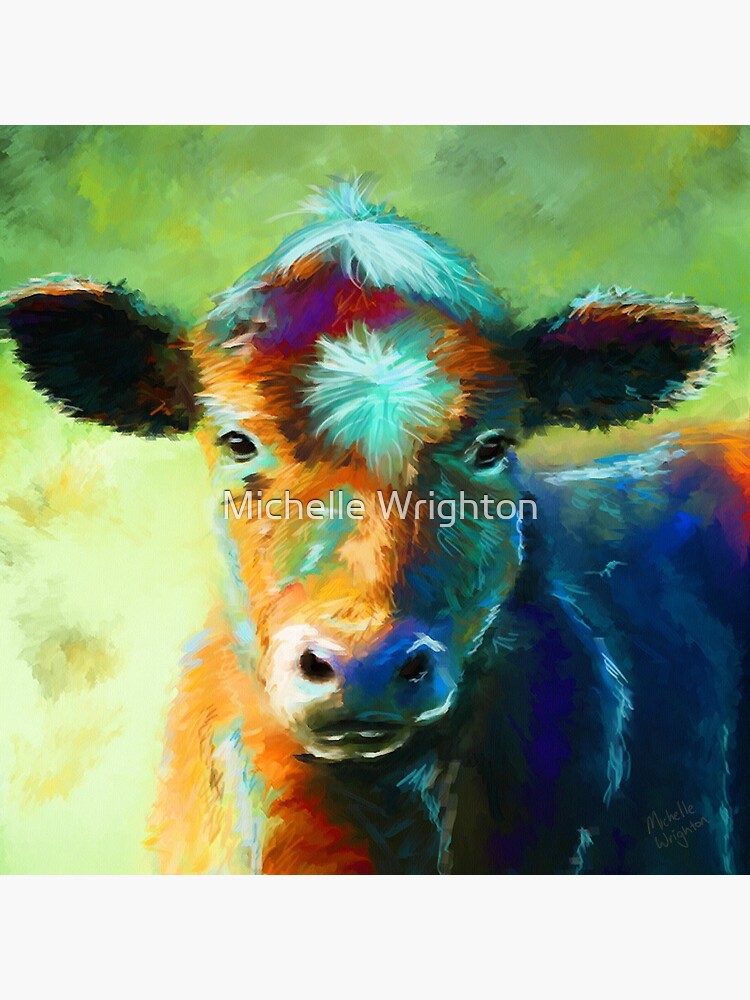 "Colourful Calf Painting" Poster by Michelle | Redbubble
