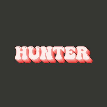 "Hunter - Name" Sticker for Sale by kindxinn | Redbubble