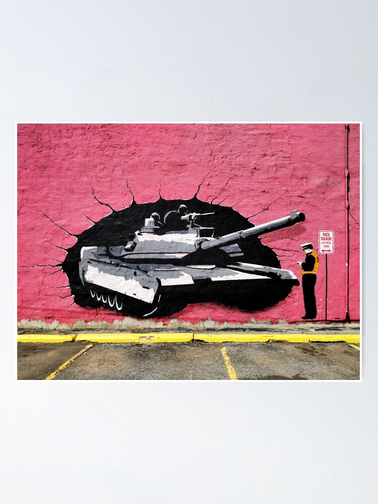 Graffiti Tank Van Banksy BANKSY Bunny Tank Fine Art Paper Or Canvas