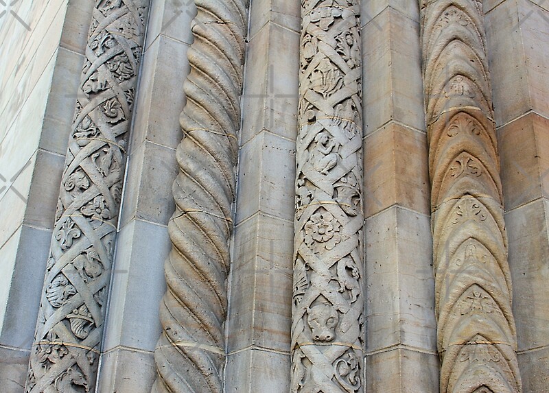 "Textured Columns on an Outside Wall" by Martha Sherman | Redbubble