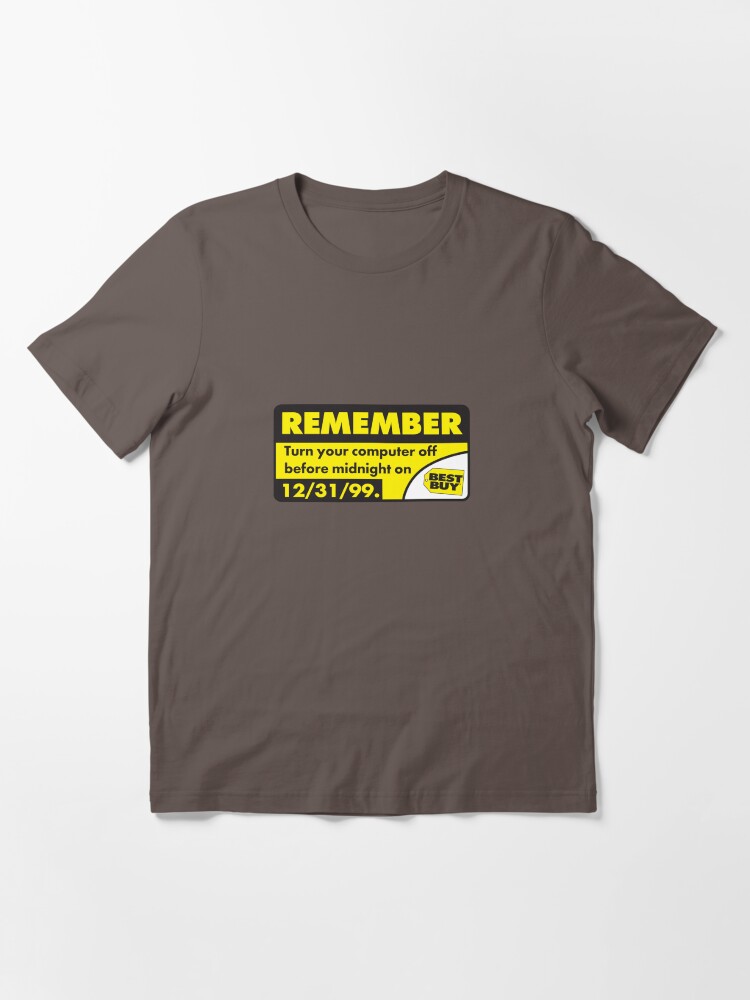 "Y2K Best Buy Warning Sticker" T-shirt for Sale by MattNovelli ...