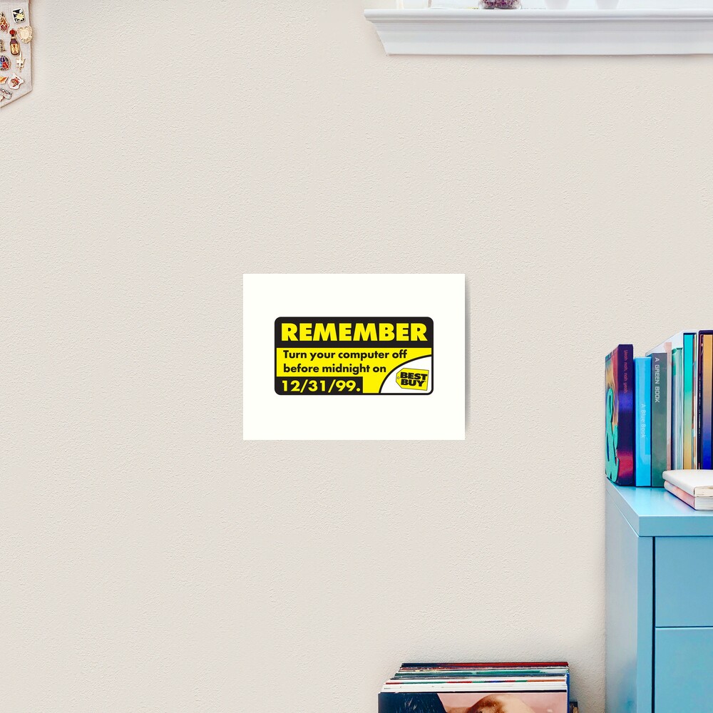 "Y2K Best Buy Warning Sticker" Art Print by MattNovelli | Redbubble