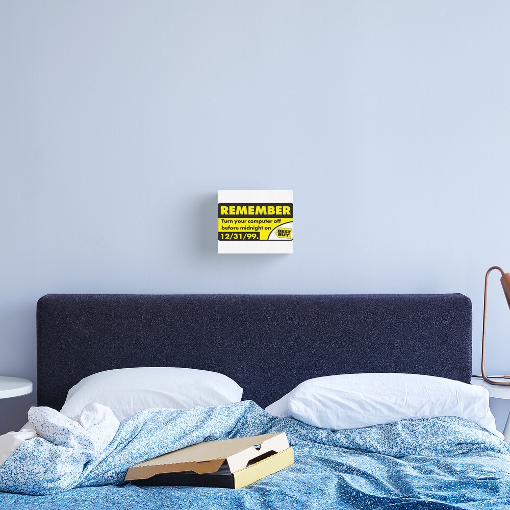 "Y2K Best Buy Warning Sticker" Canvas Print by MattNovelli | Redbubble