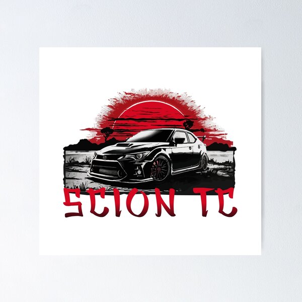 "Scion tC Black and red" Poster for Sale by Dchapo | Redbubble