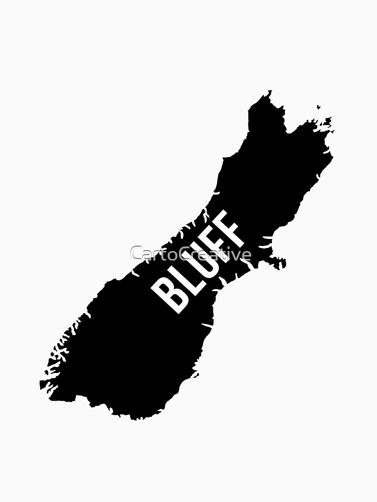 "Bluff, New Zealand Silhouette" T-shirt for Sale by CartoCreative ...