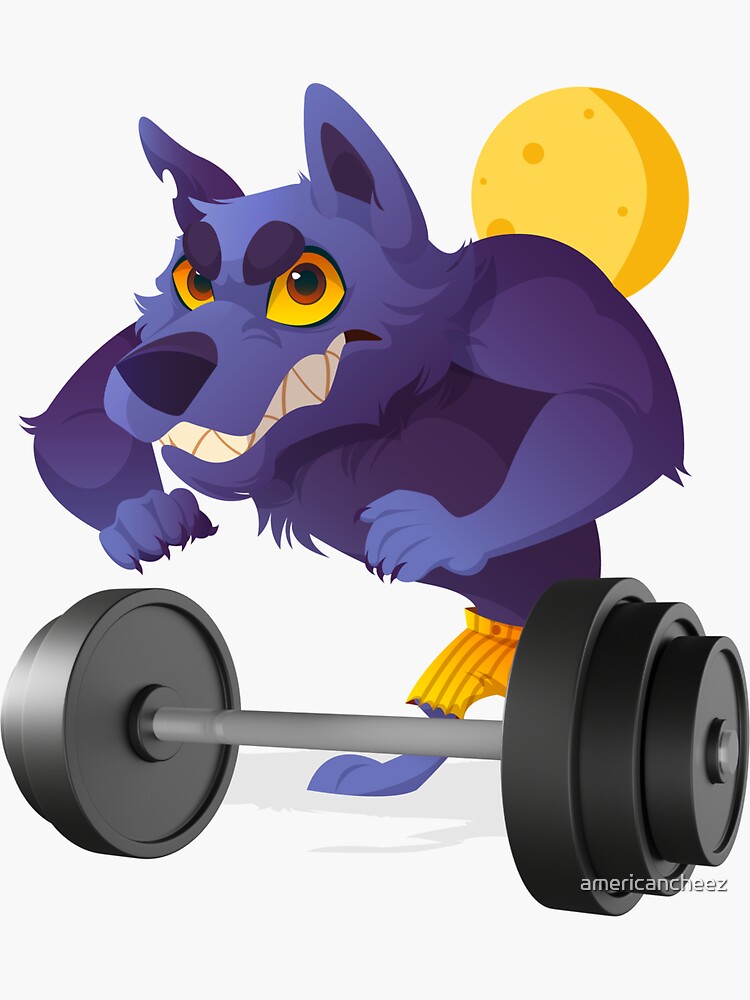 "Werewolf Gym" Sticker for Sale by americancheez | Redbubble
