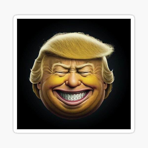 "Trump as the Smiley Emoji" Sticker for Sale by ForTheHobbyist | Redbubble