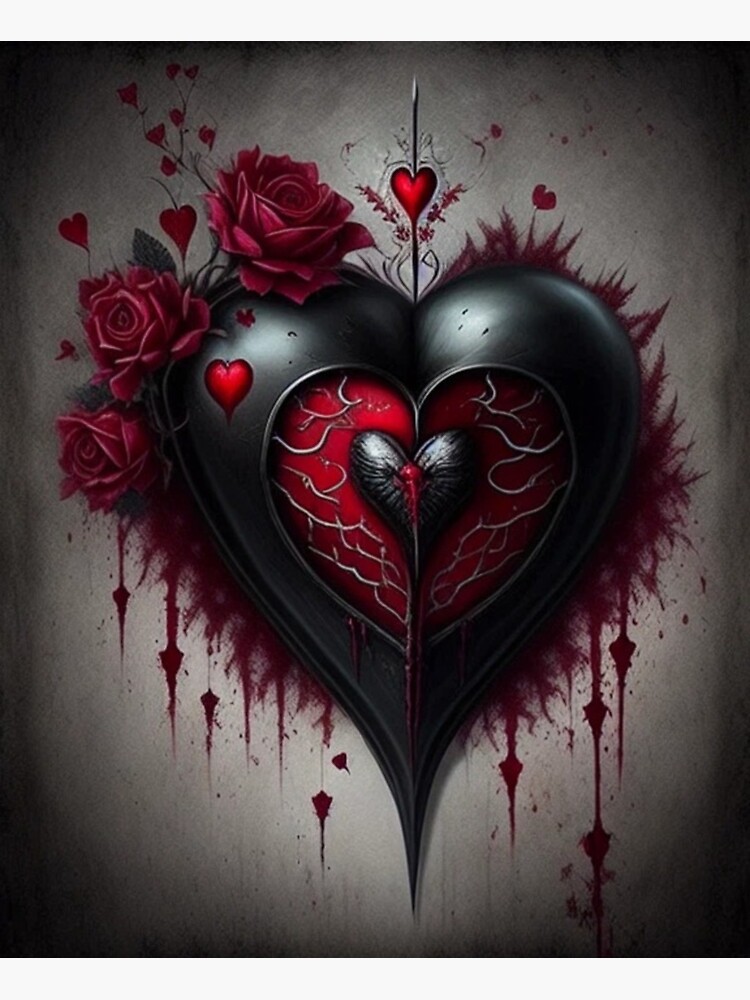 "Gothic Bleeding Heart" Sticker for Sale by BiancaDPetals | Redbubble