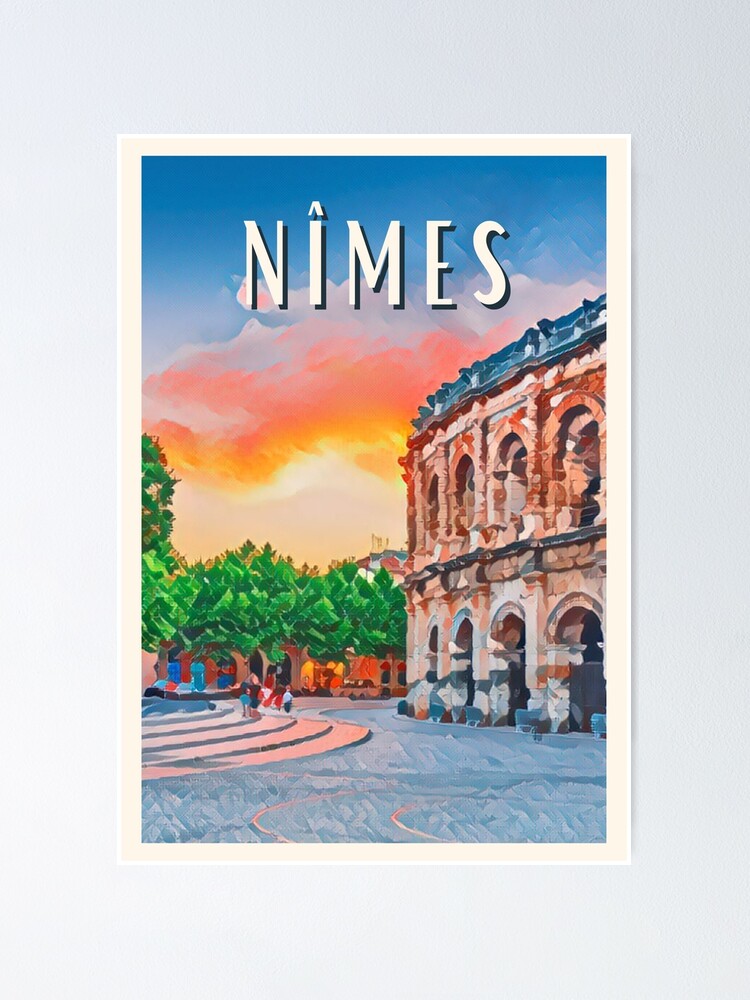 France Vintage De Voyage Nimes Poster vendu par Deer Jan | SKU 1185935 ...
