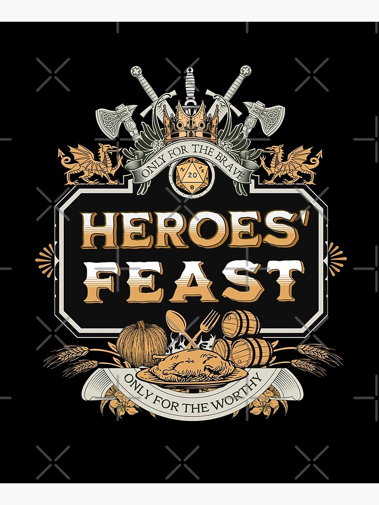 "DND HEROES' FEAST: funny cook rpg chef kitchen warrrior heroe" Apron ...