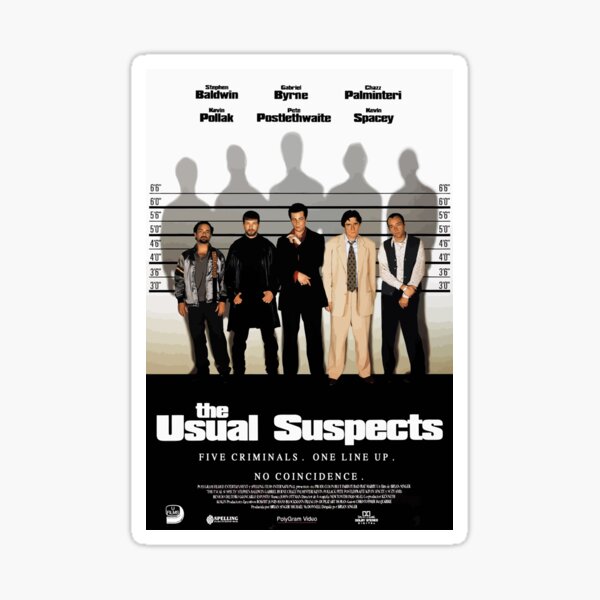 "The Usual Suspects vectorized" Sticker for Sale by DeannPFowler ...