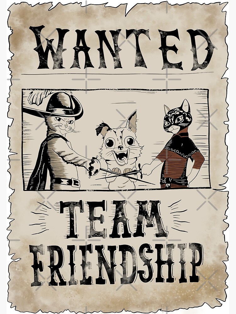 "Team Friendship Wanted Poster" Poster for Sale by SomeDrawings04 ...