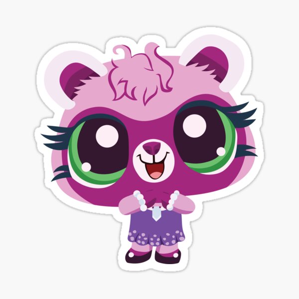 "LPS #1700 Purple Ferret" Sticker for Sale by expiredoats | Redbubble