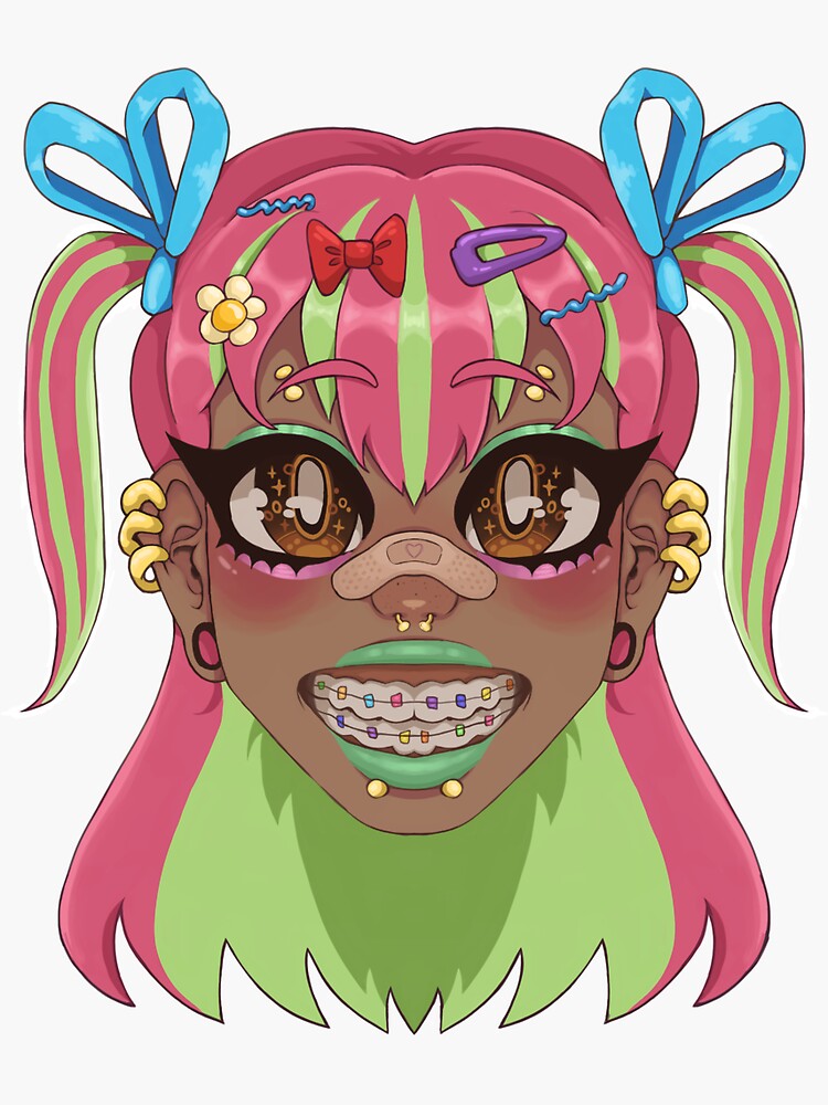 "Harajuku Decora Girl" Sticker for Sale by Pimbimbi | Redbubble