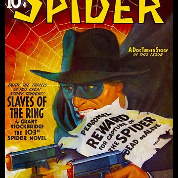 "ANOTHER CLASSIC SPIDER MYSTERY MAGAZINE COVER ART!" Sticker for Sale ...