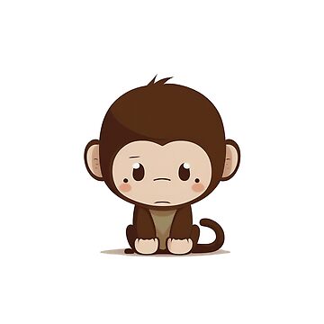 "Cute kawaii chibi monkey" Sticker by ChibiInstant | Redbubble