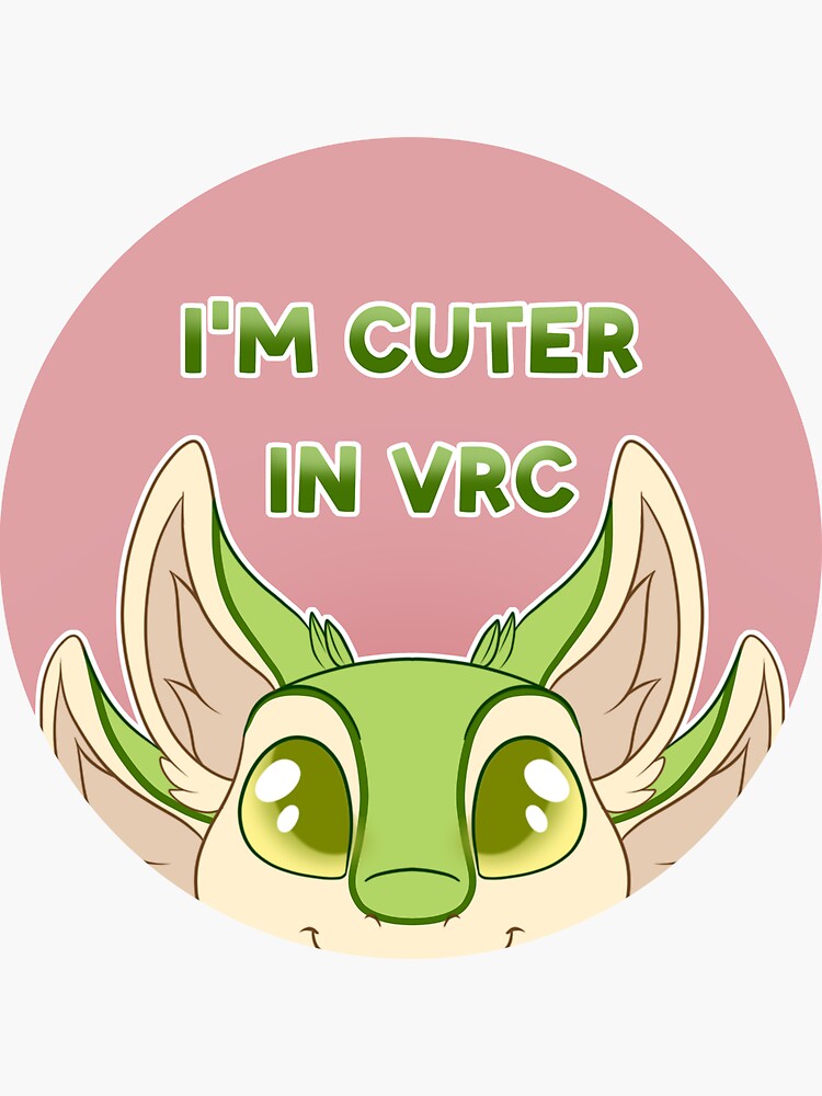 "I'm Cuter in VRCHAT (AVALI)" Sticker for Sale by FizzyxFresh | Redbubble