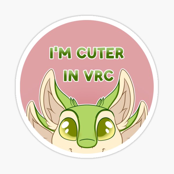 "I'm Cuter in VRCHAT (AVALI)" Sticker for Sale by FizzyxFresh | Redbubble