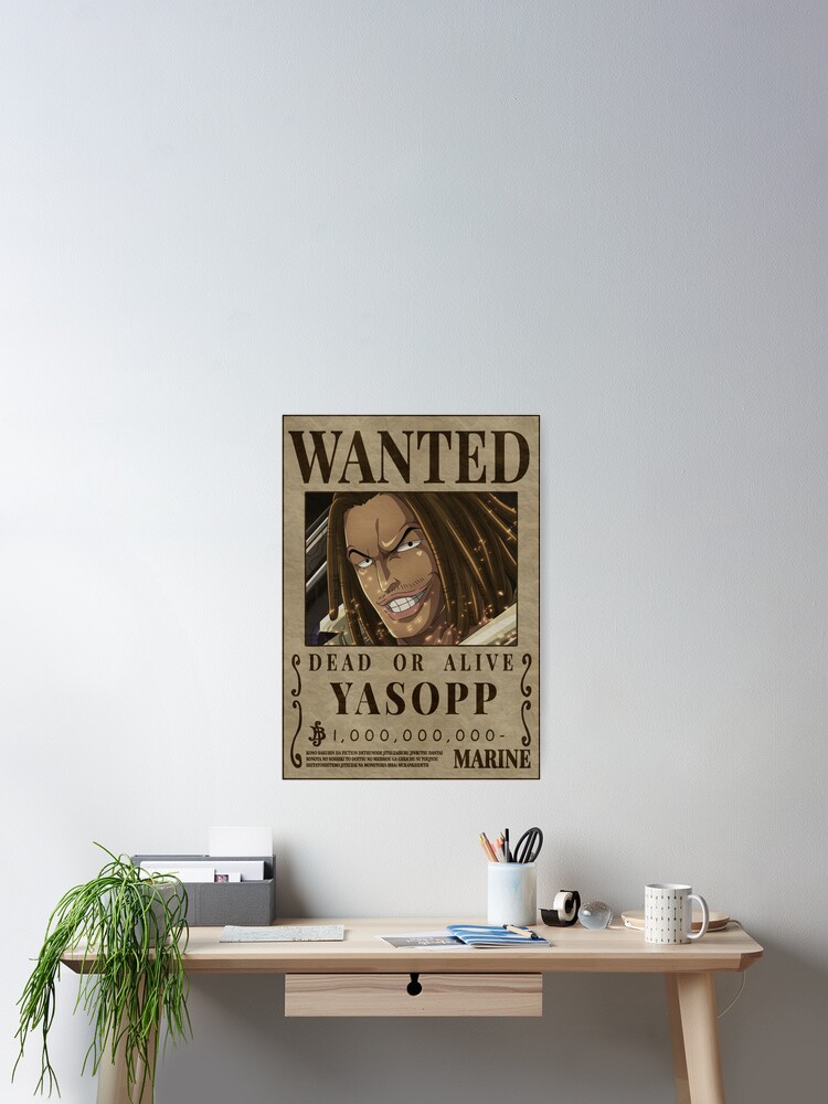 "One Piece Yasopp Bounty Wanted Poster Sniper" Poster for Sale by One Piece Bounty Poster ...