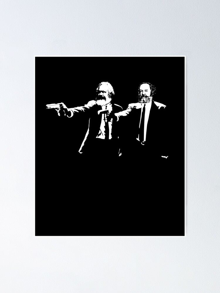 "Marx and Bakunin - Fun Philosophy Shirt" Poster by The-Nerd-Shirt ...