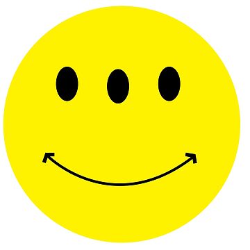 "Three eyed smiley" Sticker for Sale by MainsleyDesign | Redbubble