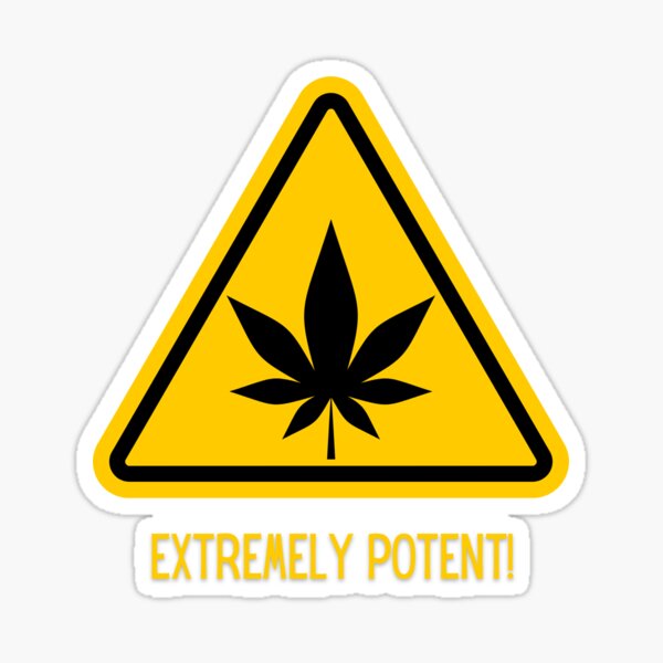 "Extremely Potent Cannabis Warning Canna Culture " Sticker for Sale by ...