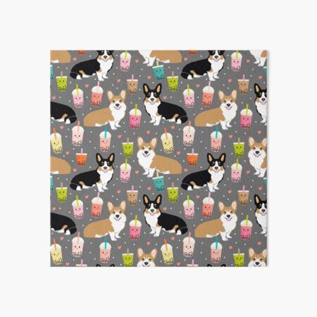 "Corgi boba tea bubble tea kawaii food welsh corgis dog breed gifts ...