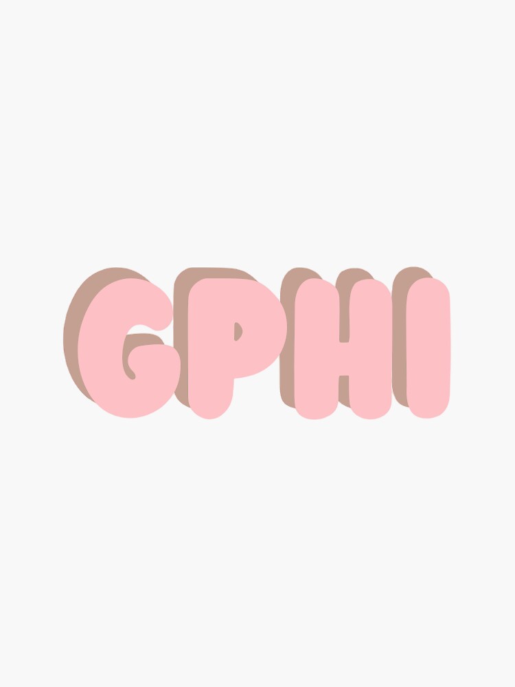 "Bubble Letters GPhi" Sticker for Sale by GrrTigerDesigns | Redbubble