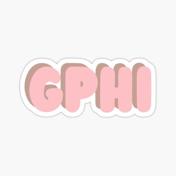 "Bubble Letters GPhi" Sticker for Sale by GrrTigerDesigns | Redbubble