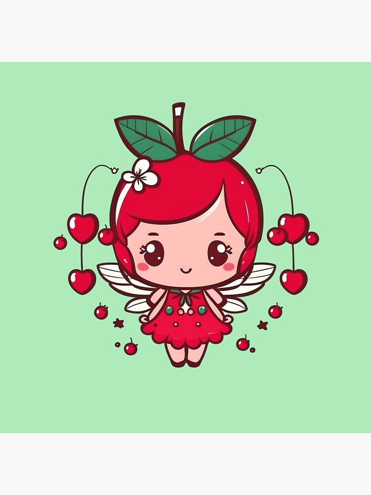 "Chibi Fruit Fairy Cherry" Poster for Sale by akait | Redbubble