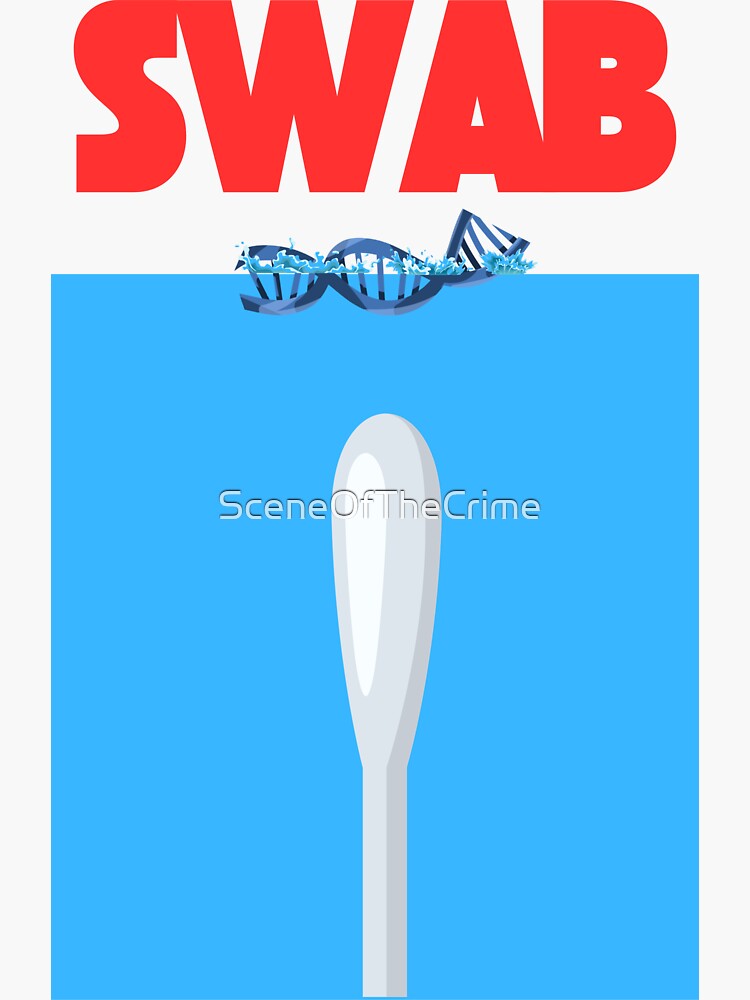 "Swab Forensics Movie Poster" Sticker for Sale by SceneOfTheCrime ...