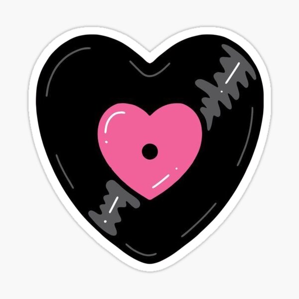 "Heart Vinyl " Sticker for Sale by SaiyanGemini | Redbubble