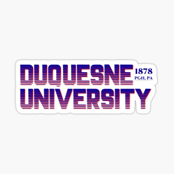 "Duquesne University Line Font" Sticker for Sale by Musicello | Redbubble