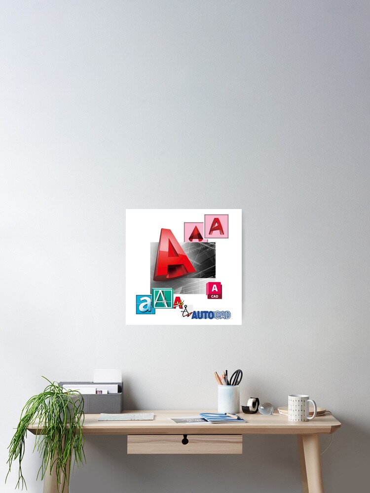 "AutoCAD Logo History" Poster for Sale by CreatorHub | Redbubble