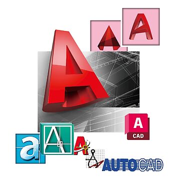 "AutoCAD Logo History" Sticker for Sale by CreatorHub | Redbubble
