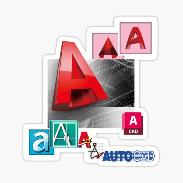 "AutoCAD Logo History" Sticker for Sale by CreatorHub | Redbubble