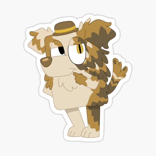 "Janus Sanders ; Bluey Style" Sticker for Sale by ametherese | Redbubble