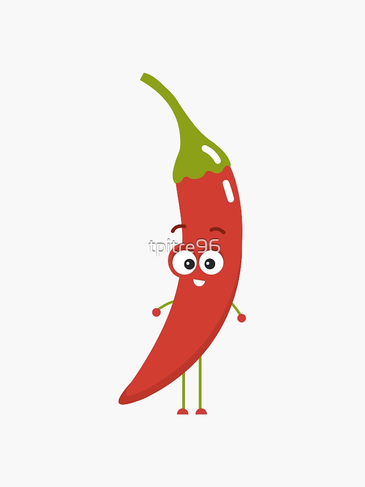 "Cute Chili Pepper" Sticker for Sale by tpitre96 | Redbubble