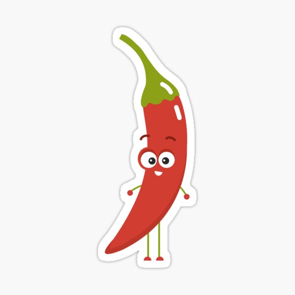 "Cute Chili Pepper" Sticker for Sale by tpitre96 | Redbubble