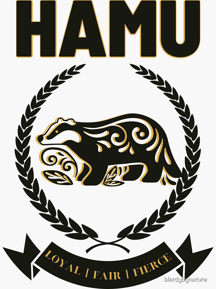 "HAMU Honey Badger" Sticker for Sale by blerdybynature | Redbubble