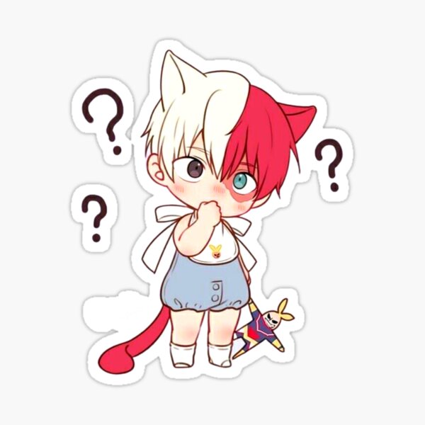 "mini todoroki Cute Cat lover" Sticker for Sale by badrbk123 | Redbubble