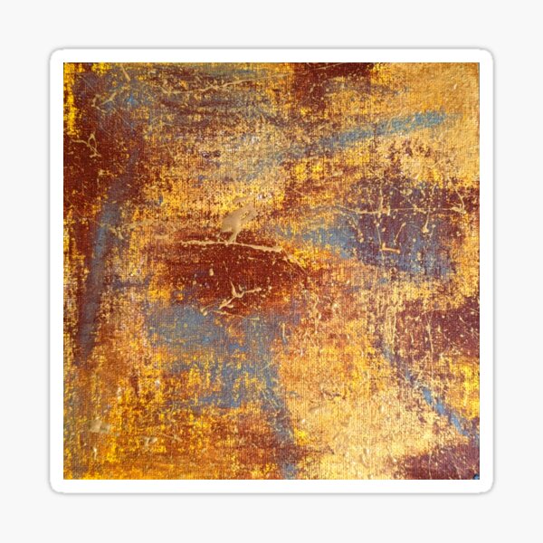 "Oil and acrylic copper, rust, and gold" Sticker for Sale by Charley ...