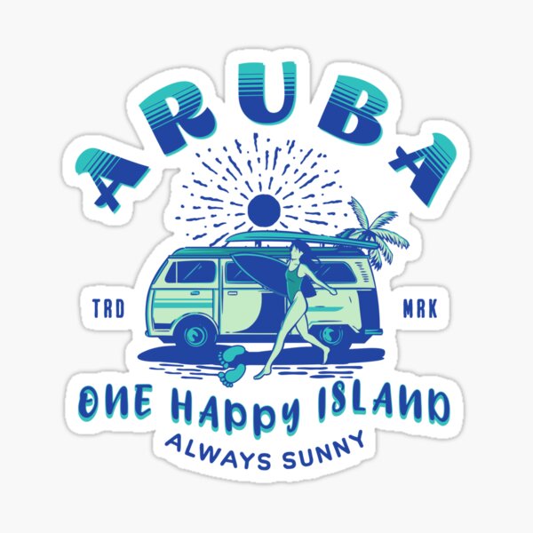 "Aruba " Sticker for Sale by 99INTUITION | Redbubble