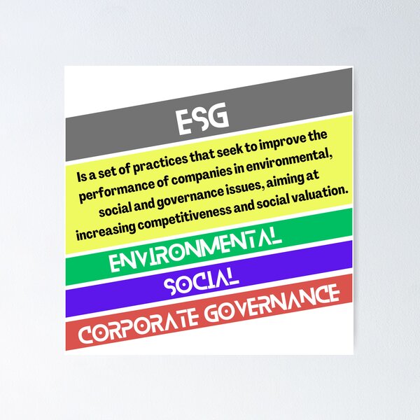 "ESG" Poster for Sale by marcelo2222 | Redbubble