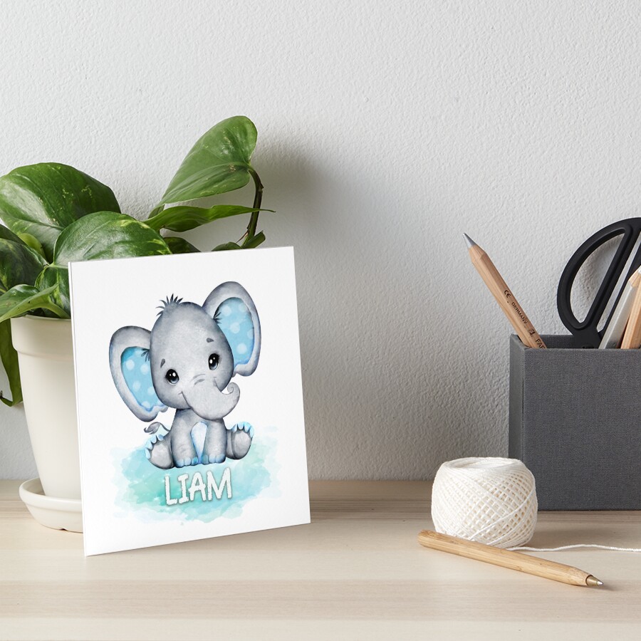 "Liam Cute Baby Elephant" Poster for Sale by dev11588 | Redbubble
